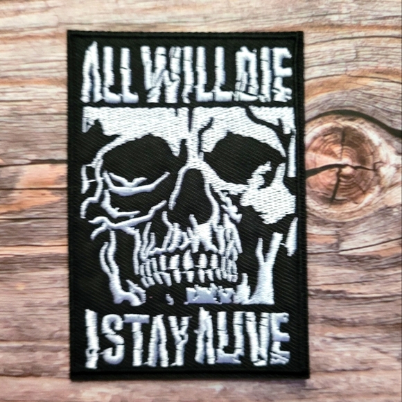 Accessories | All Will Die I Stay Alive Biker Goth Skull 9s Punk ...